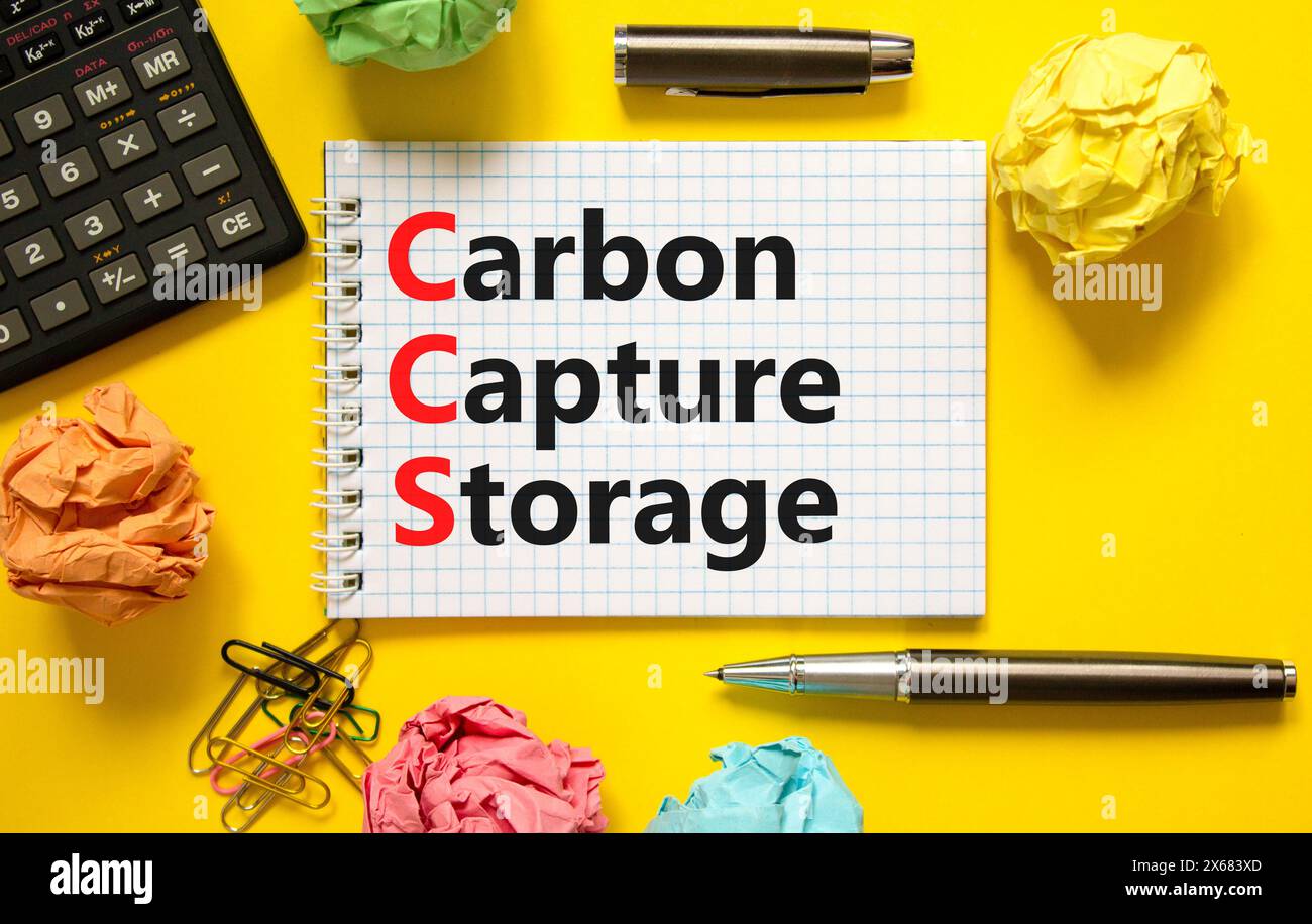 CCS Carbon capture storage symbol. Concept words CCS Carbon capture ...