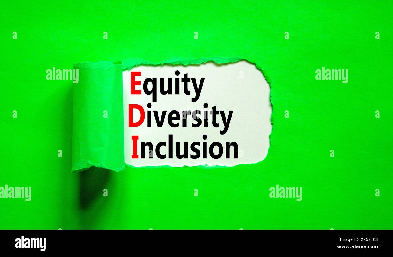 EDI equity diversity inclusion symbol. Concept words EDI equity ...