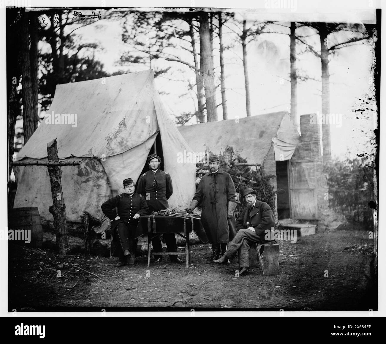 Brandy Station, Virginia. Group of officers, headquarters, Army of the ...
