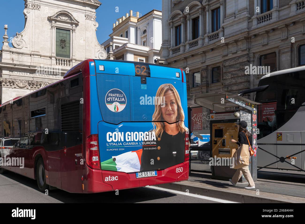 European elections 2024. Italian Prime Minister Giorgia Meloni, leader ...