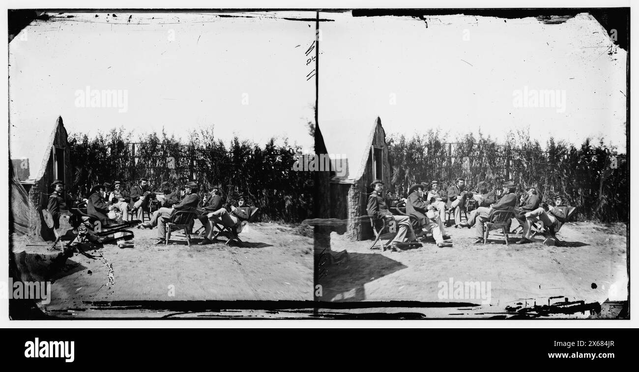 Fort Darling, James River, Virginia. Officers of 1st Connecticut Heavy ...