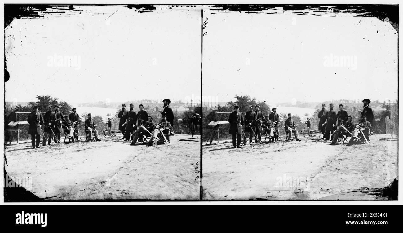 Drewry's Bluff, James River, Virginia. General Henry L. Abbot and staff ...