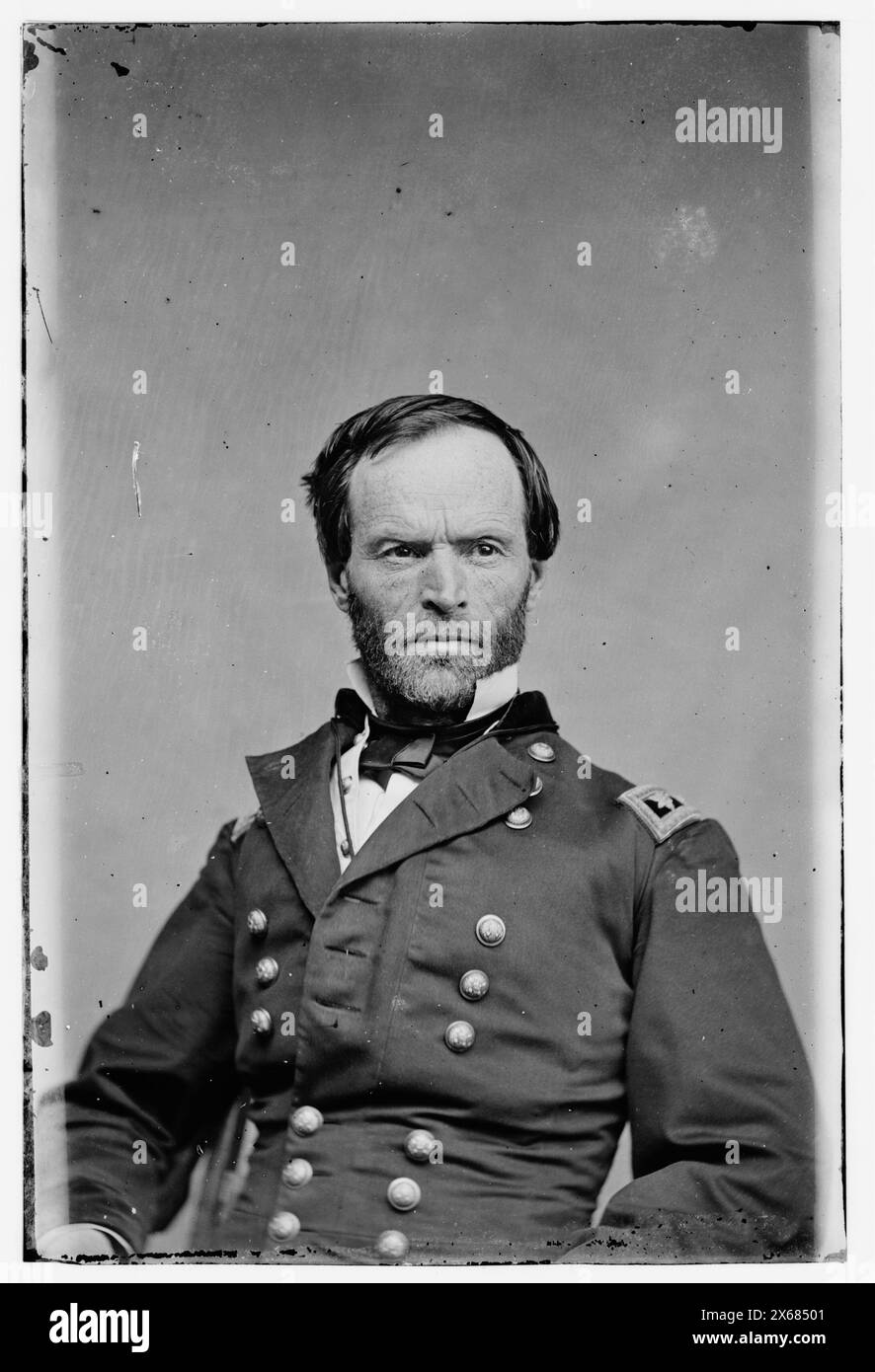 Maj. Gen. William T. Sherman, Civil War Photographs 1861-1865 Stock ...