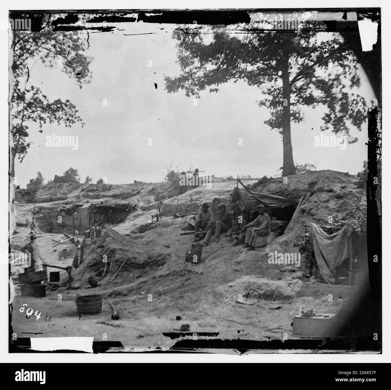 Petersburg, Virginia. Near view of bombproof in the advance line, Civil ...