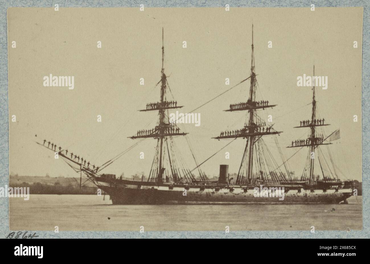U.S. frigate Pensacola off Alexandria, Virginia, Civil War Photographs ...