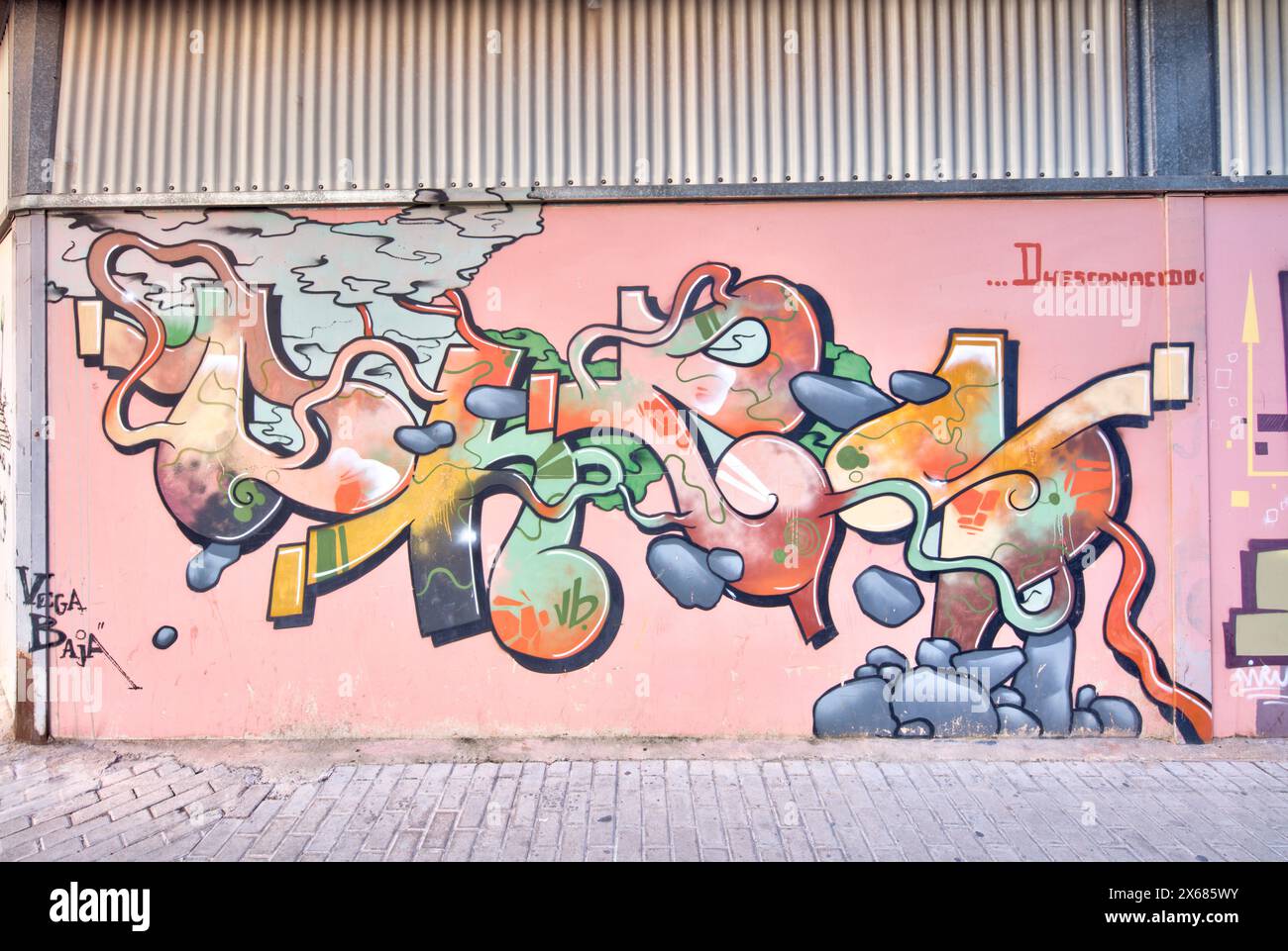 Street art, graffiti, house facade, city tour, old town, architecture ...