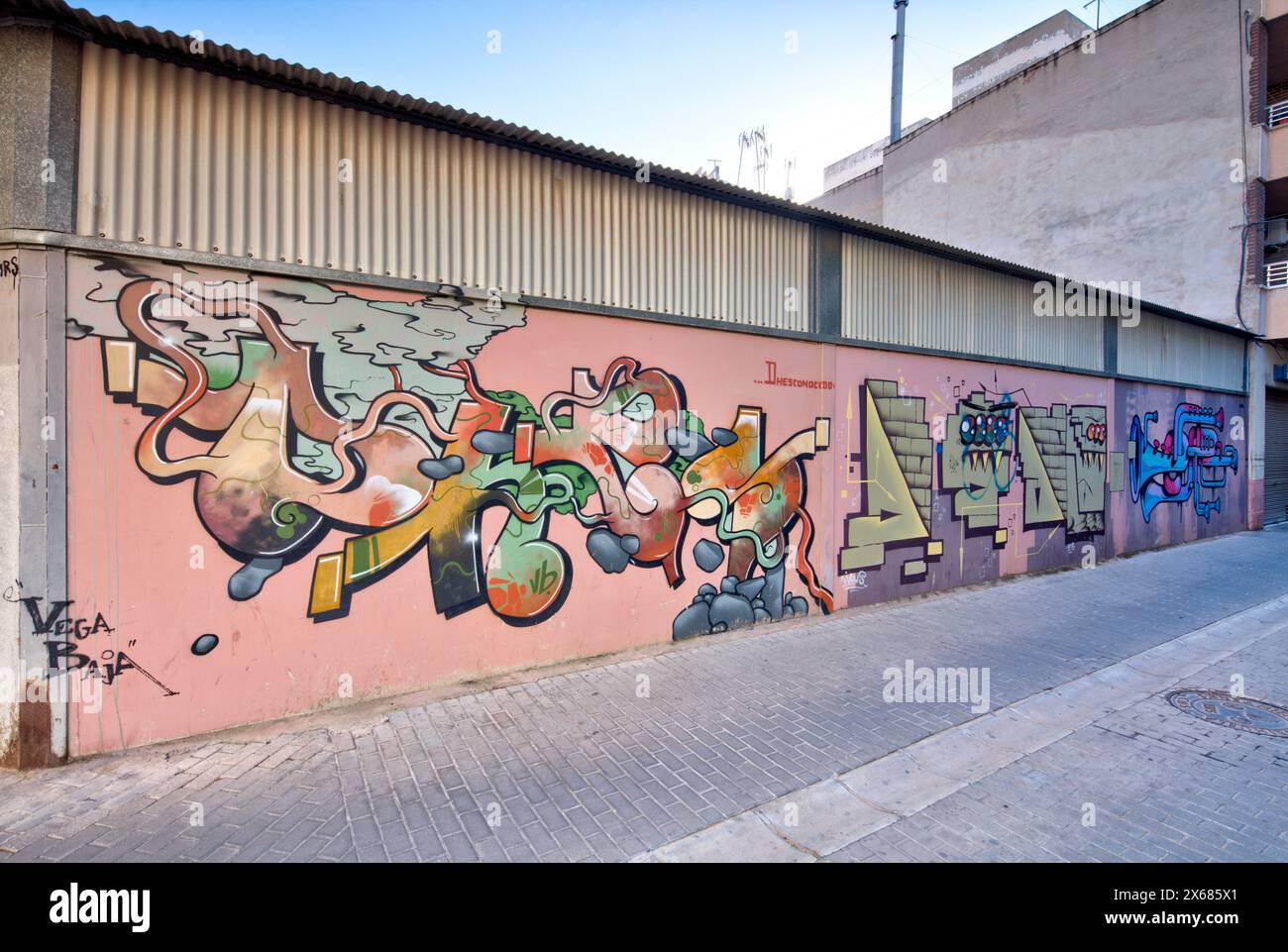 Street art, graffiti, house facade, city tour, old town, architecture ...