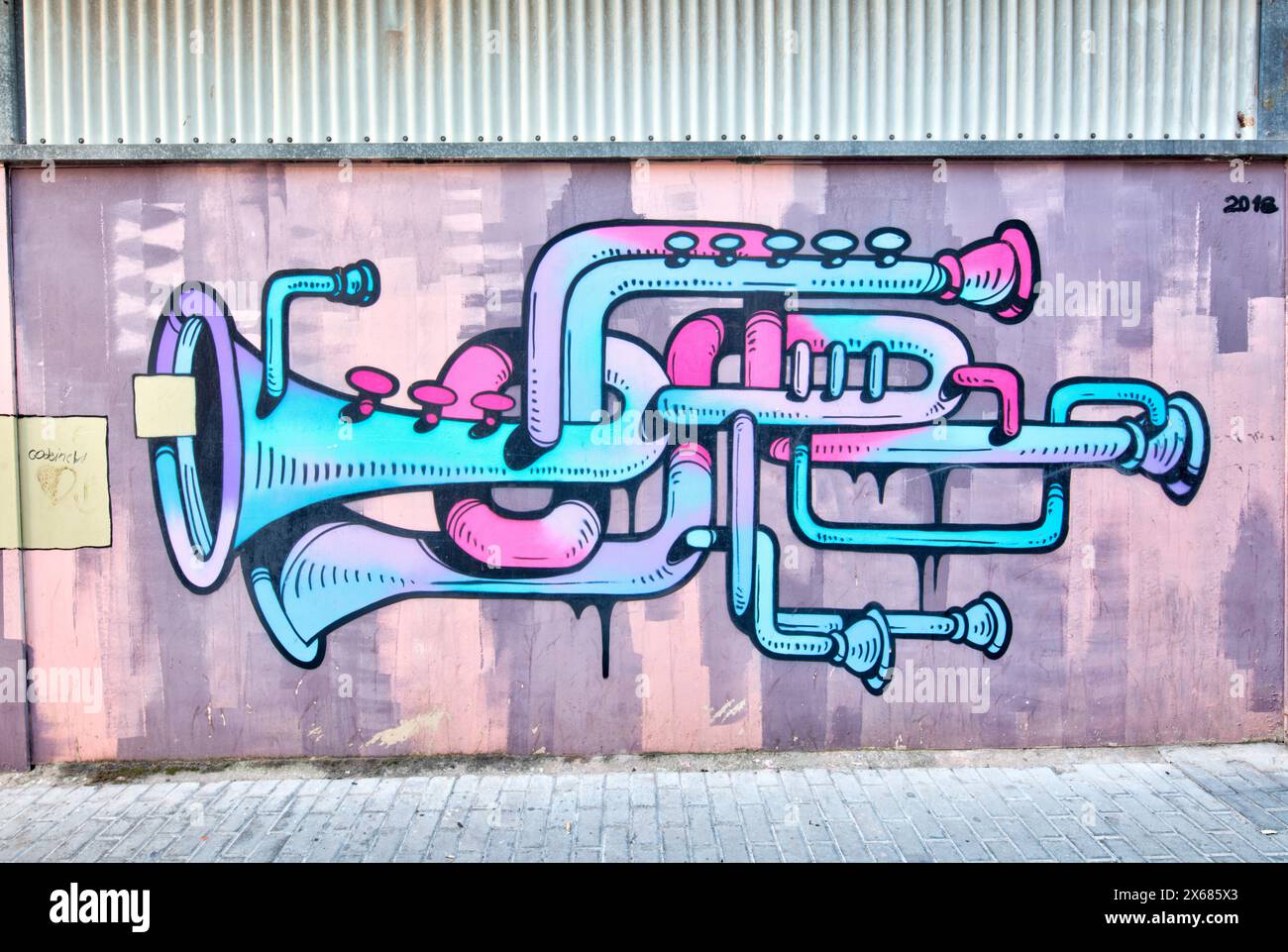 Street art, graffiti, house facade, city tour, old town, architecture ...