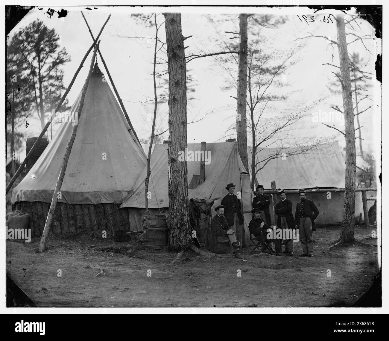 Brandy Station, Virginia. Provost Marshal clerks, headquarters, Army of ...