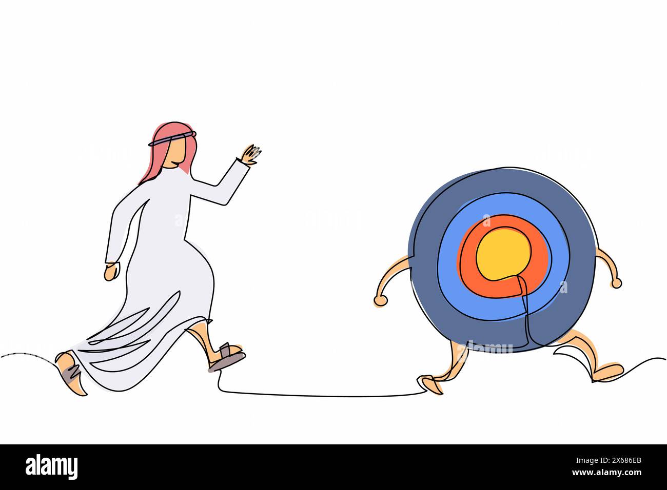 Businessman chasing his target Stock Vector Images - Alamy