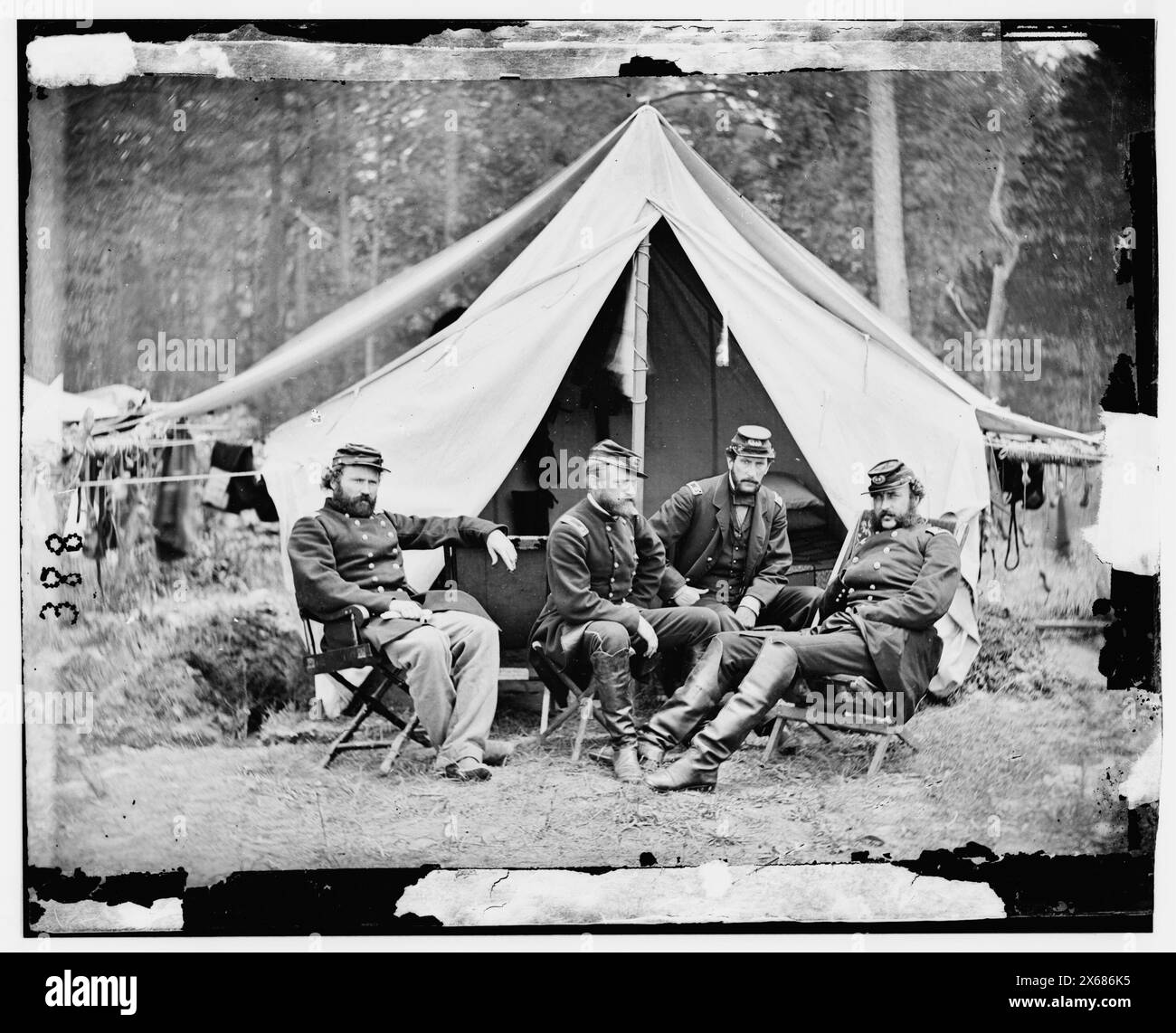 The Peninsula, Virginia. Officers of General George B. McClellan's ...
