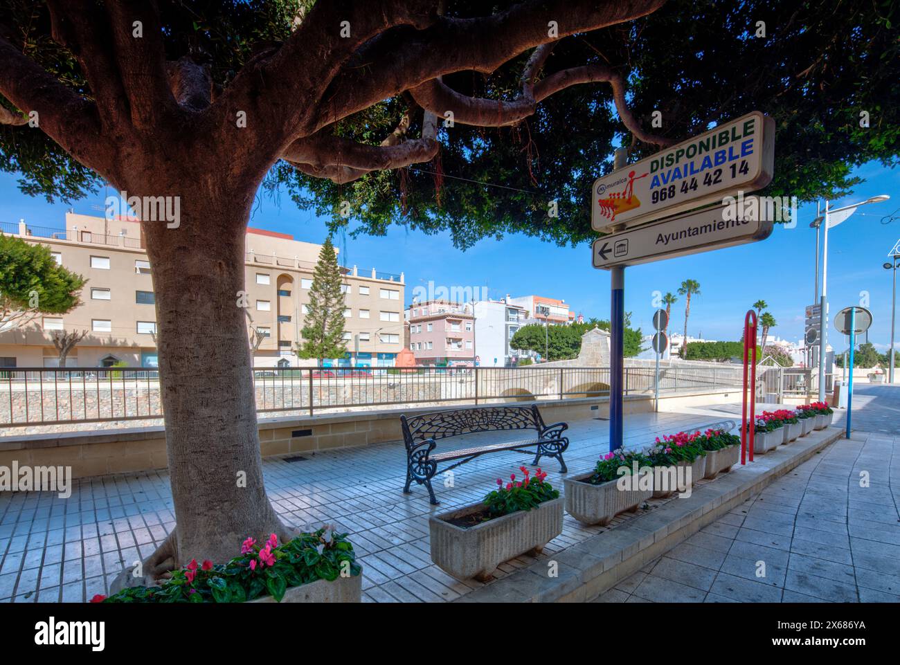Puente de Carlos III, bridge, Segura river, city walk, view of the town ...