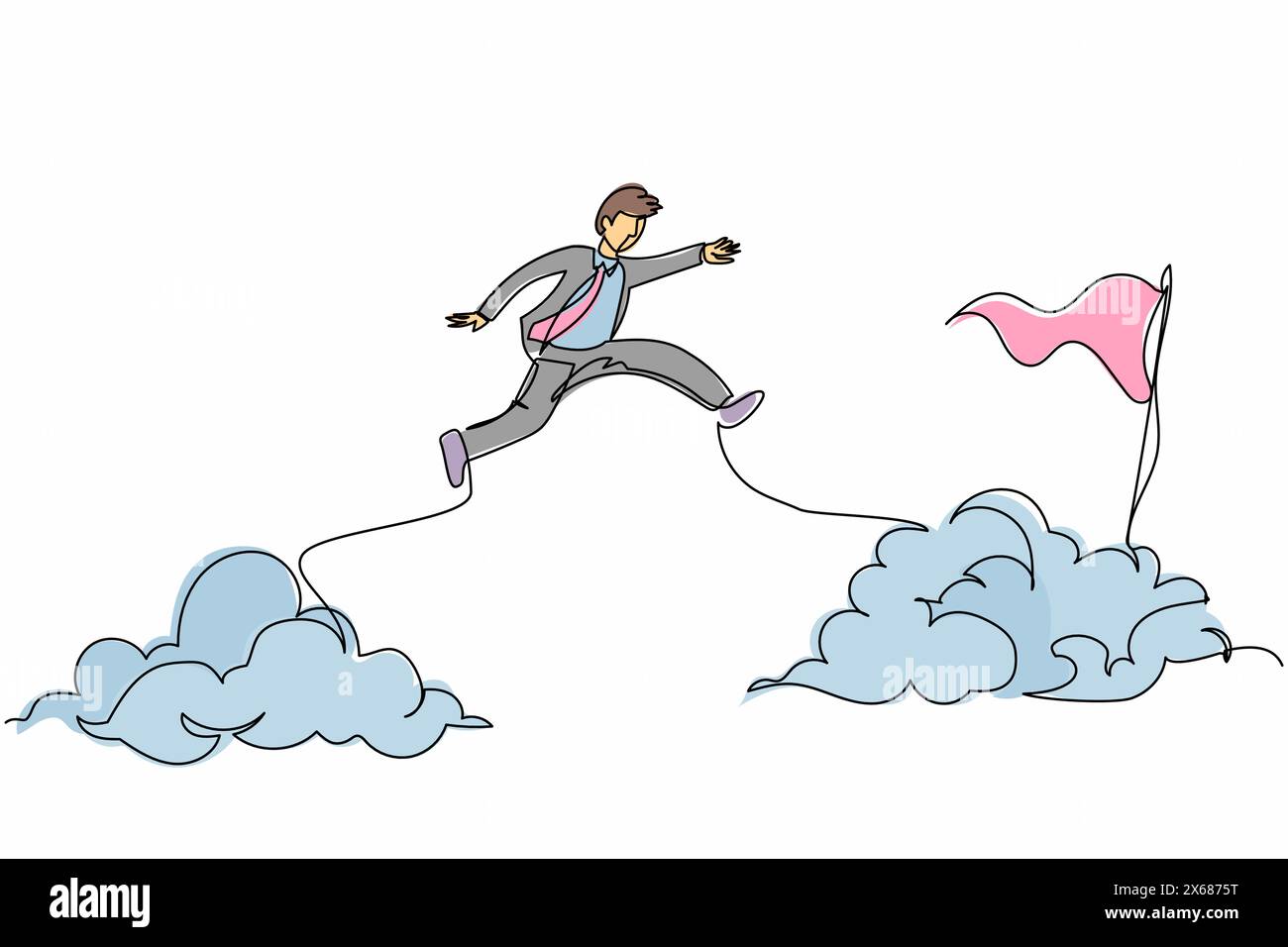 Taking leap Stock Vector Images - Alamy