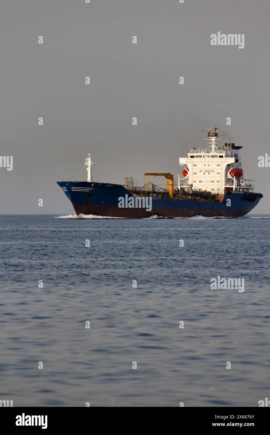Italy, Sicily, Mediterranean sea, Cargo ship Stock Photo - Alamy