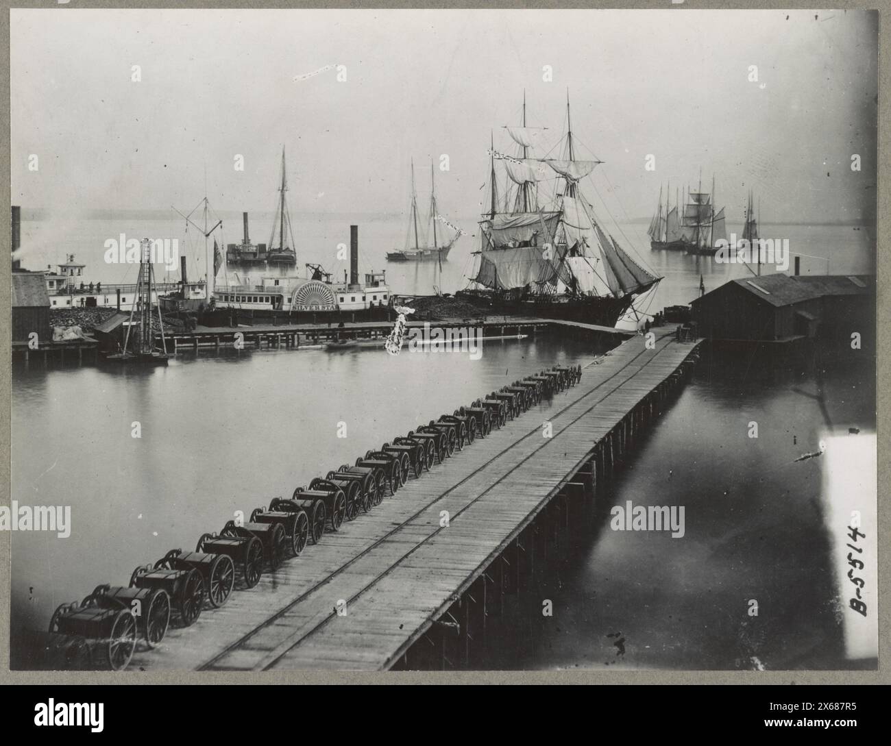 City Point, Va. 1865(?). Magazine wharf., Civil War Photographs 1861 ...