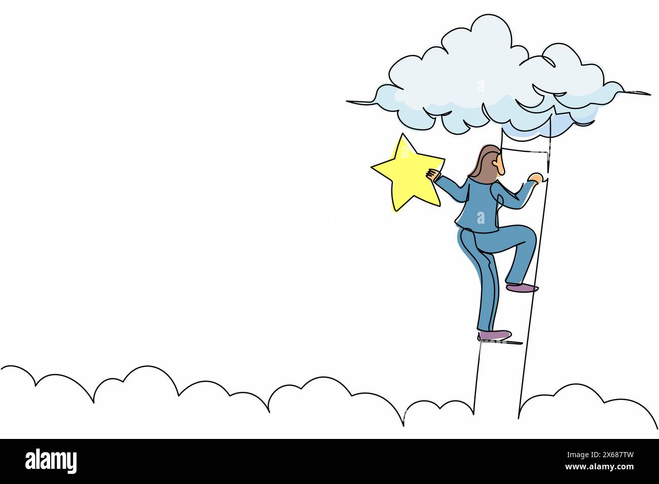 Businesswoman standing goals Cut Out Stock Images & Pictures - Alamy