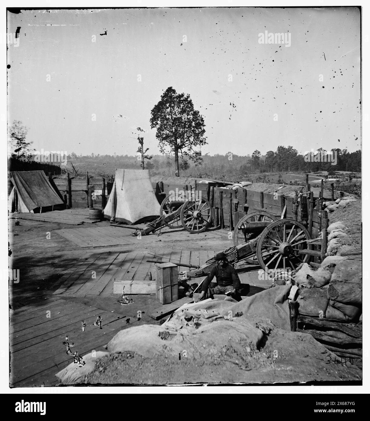 Atlanta, Georgia. Confederate fort in front of Atlanta, Civil War ...
