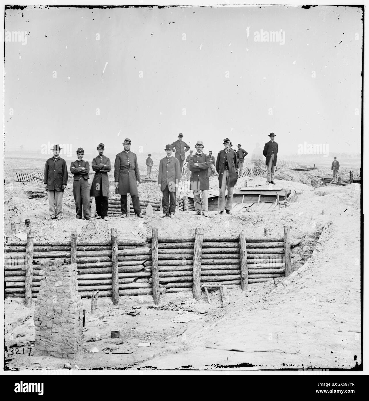 Petersburg, Virginia. On the parapet of Fort Mahone. (Standing in the ...