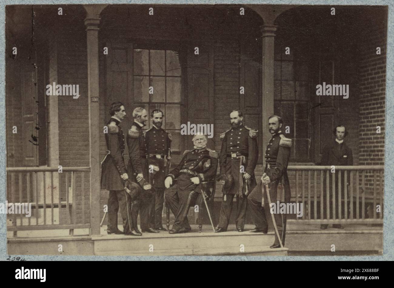 General Winfield Scott & Staff, Civil War Photographs 1861-1865 Stock ...