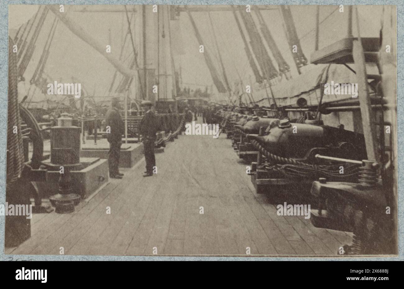 On deck of U.S. Frigate Hartford, Civil War Photographs 1861-1865 Stock ...