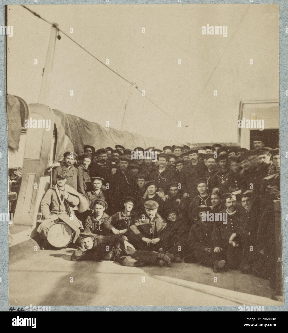 Crew on deck of U.S.S. Colorado, Civil War Photographs 1861-1865 Stock ...
