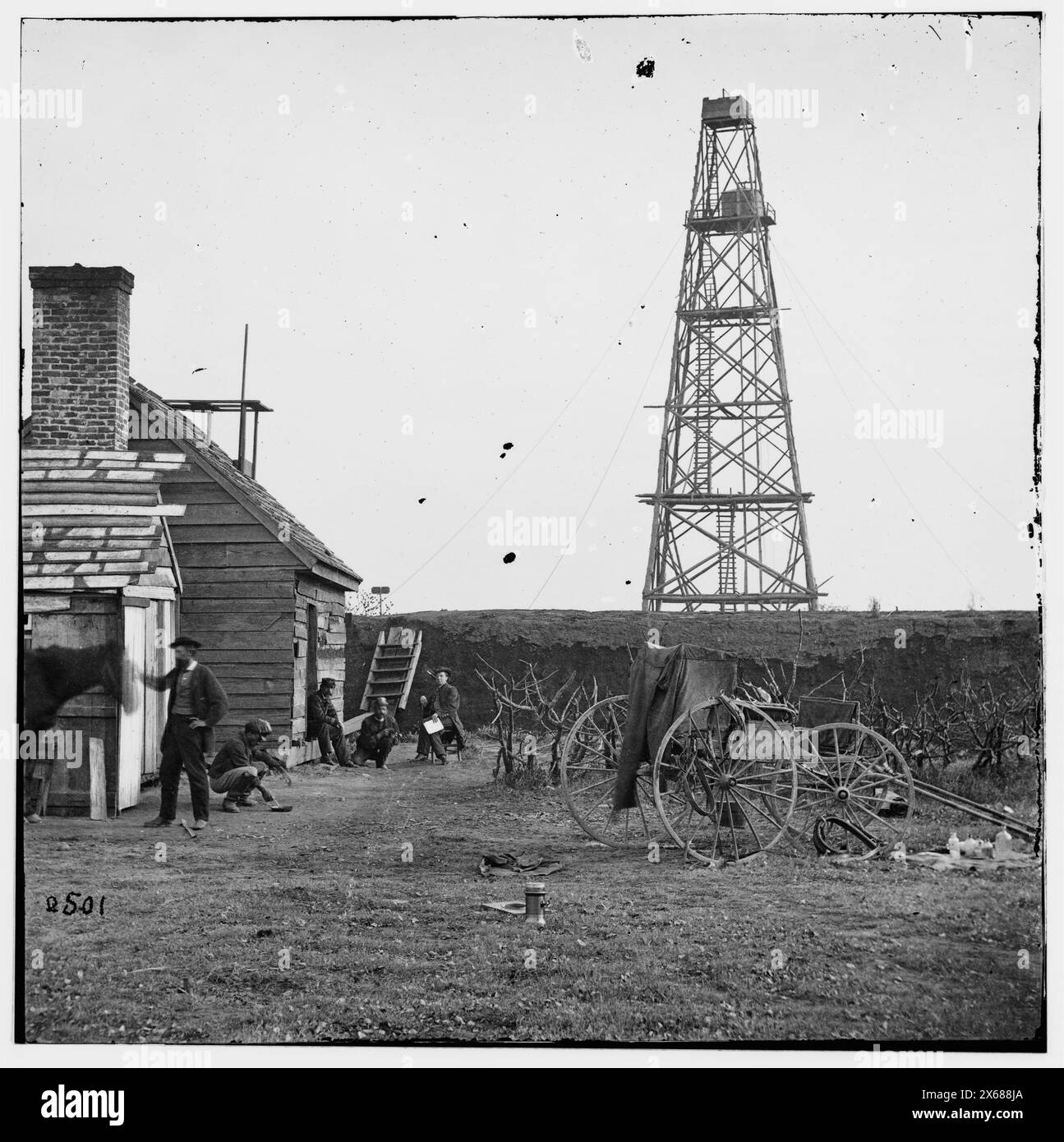 Bermuda Hundred, Virginia. Photographer at Butler's signal tower, Civil ...