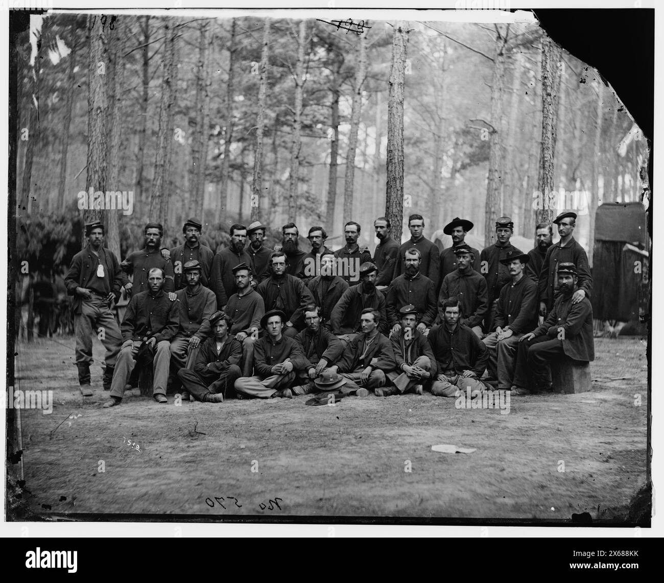 Co. "B", U.S. Engineers, in front of Petersburg, Aug. 1864, Civil War ...