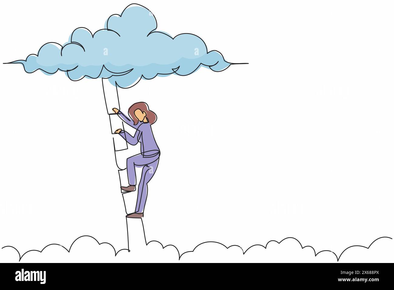 One person climbing up Stock Vector Images - Alamy