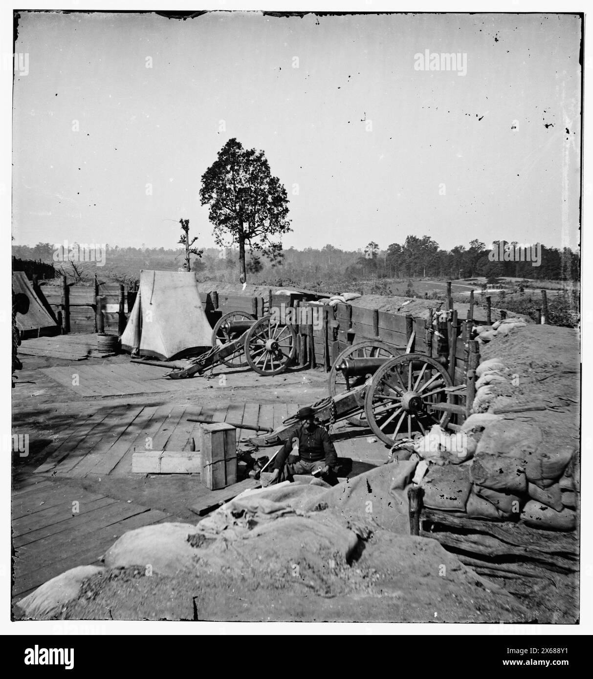 Atlanta, Georgia. Confederate fort in front of Atlanta, Civil War ...