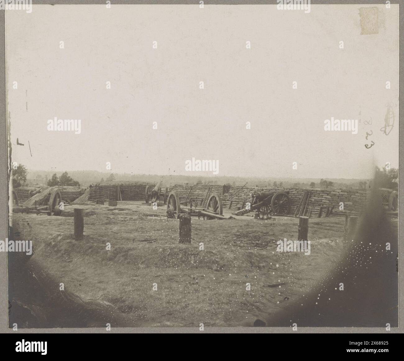 Petersburg, Va., battery on outer line Confederate entrenchment capt ...