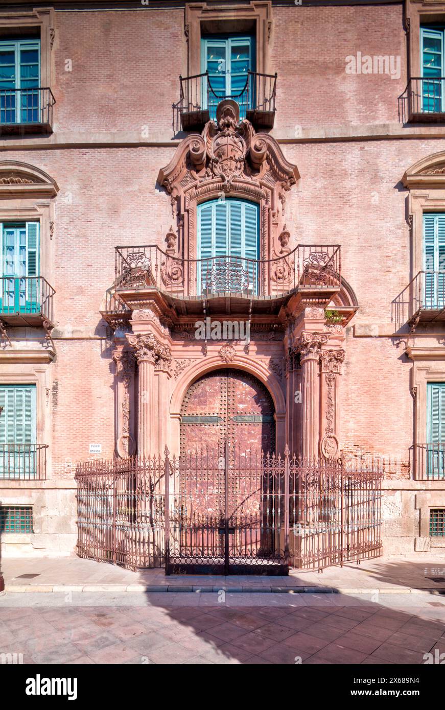 Palacio Episcopal, Plaza de la Glorieta, house facade, old town ...