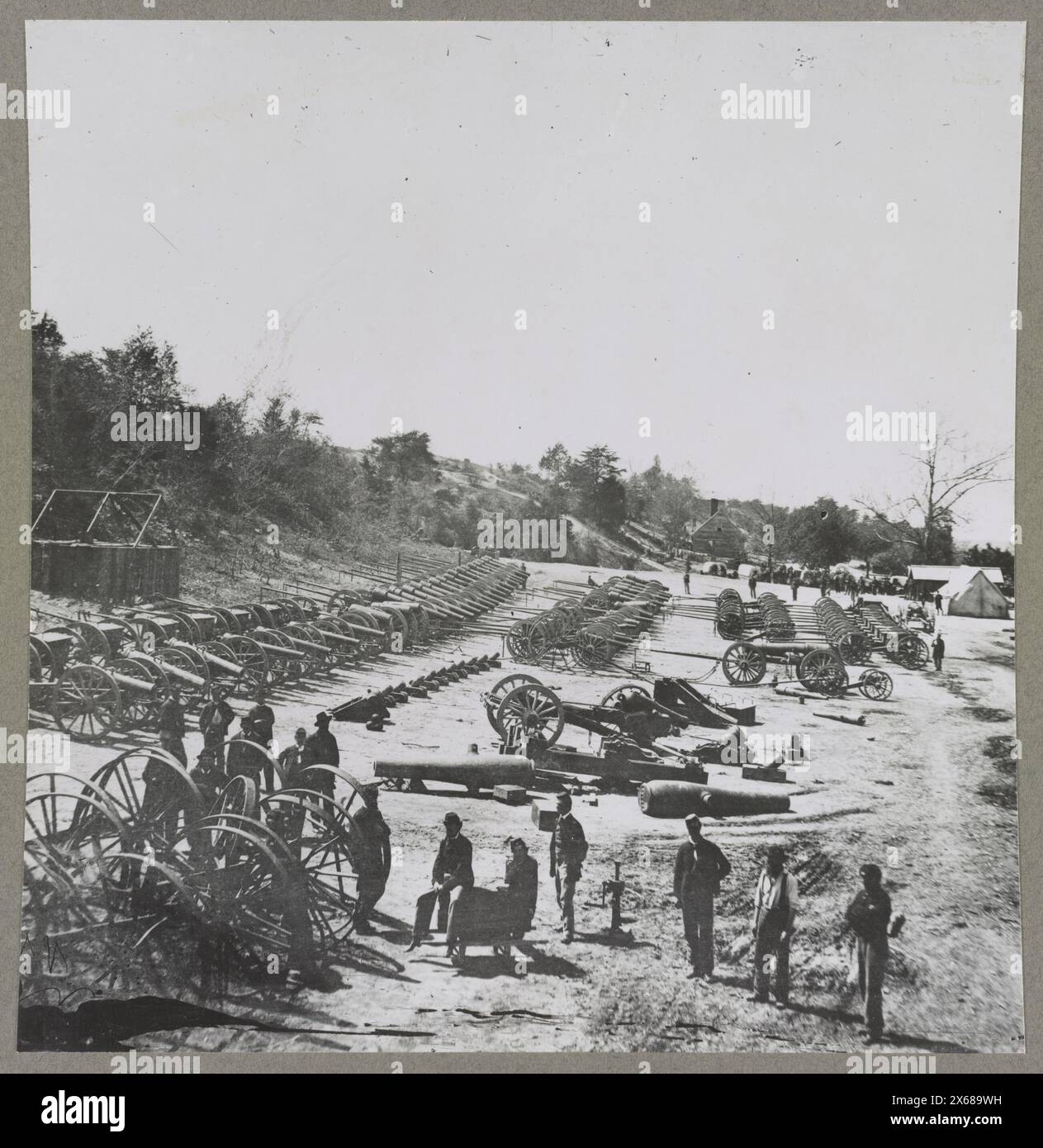 Park of artillery, Broadway Landing, Appomattox River, Va., April 1865 ...