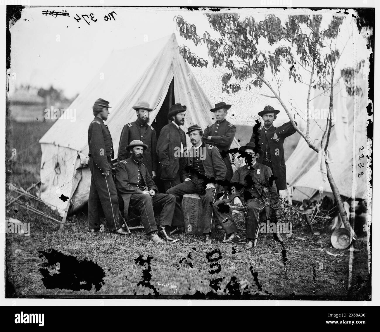 Bealeton, Virginia. Officers of Signal Corps. Headquarters, Army of the ...