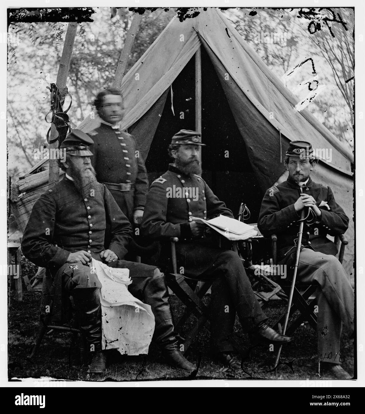 Gen. Geo. Sykes & staff, Civil War Photographs 1861-1865 Stock Photo ...