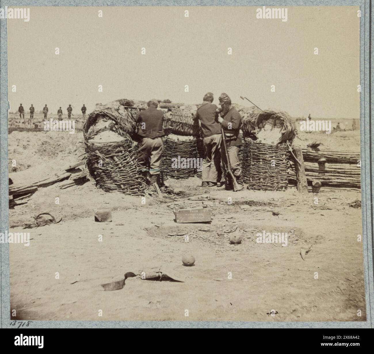 Federal picket line in front of Fort Steadman, Civil War Photographs ...