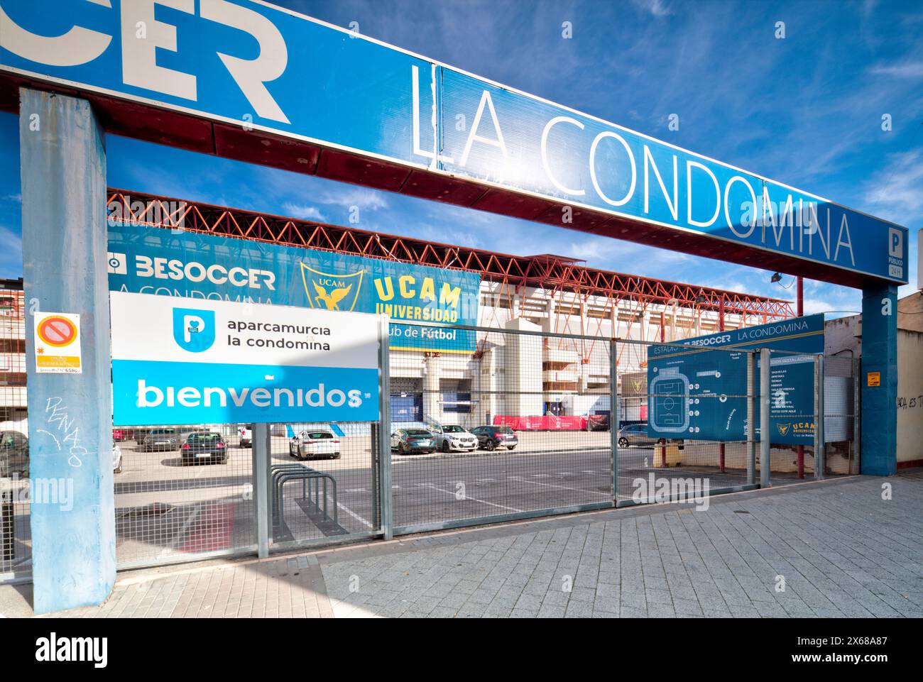Estadio de La Condomina, stadium, house facade, old town, architecture ...