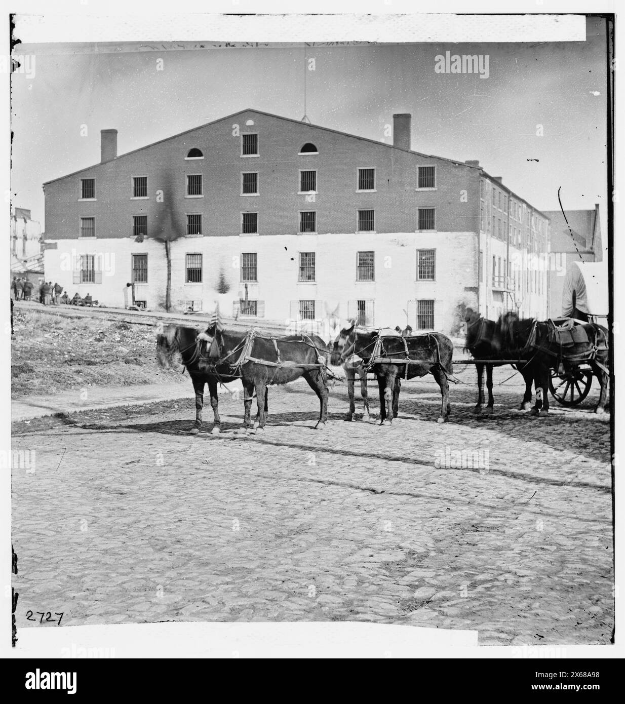 Richmond, Virginia. Libby Prison. (six-mule team in foreground), Civil ...