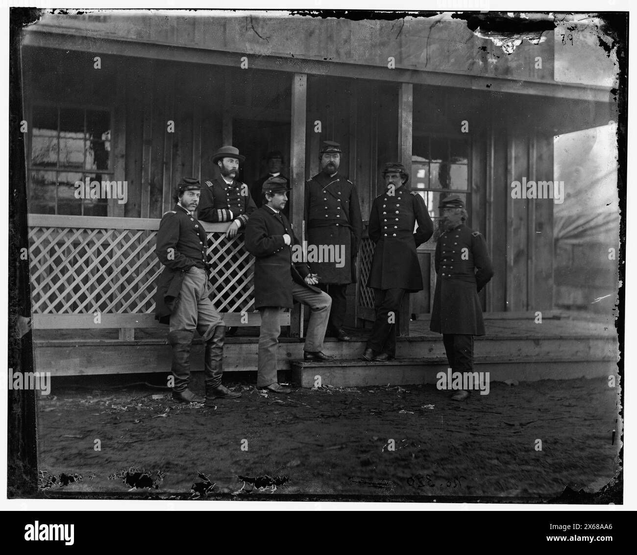 Aquia Creek Landing, Virginia. Group of officers: Col. Rogers, Lt. Col ...