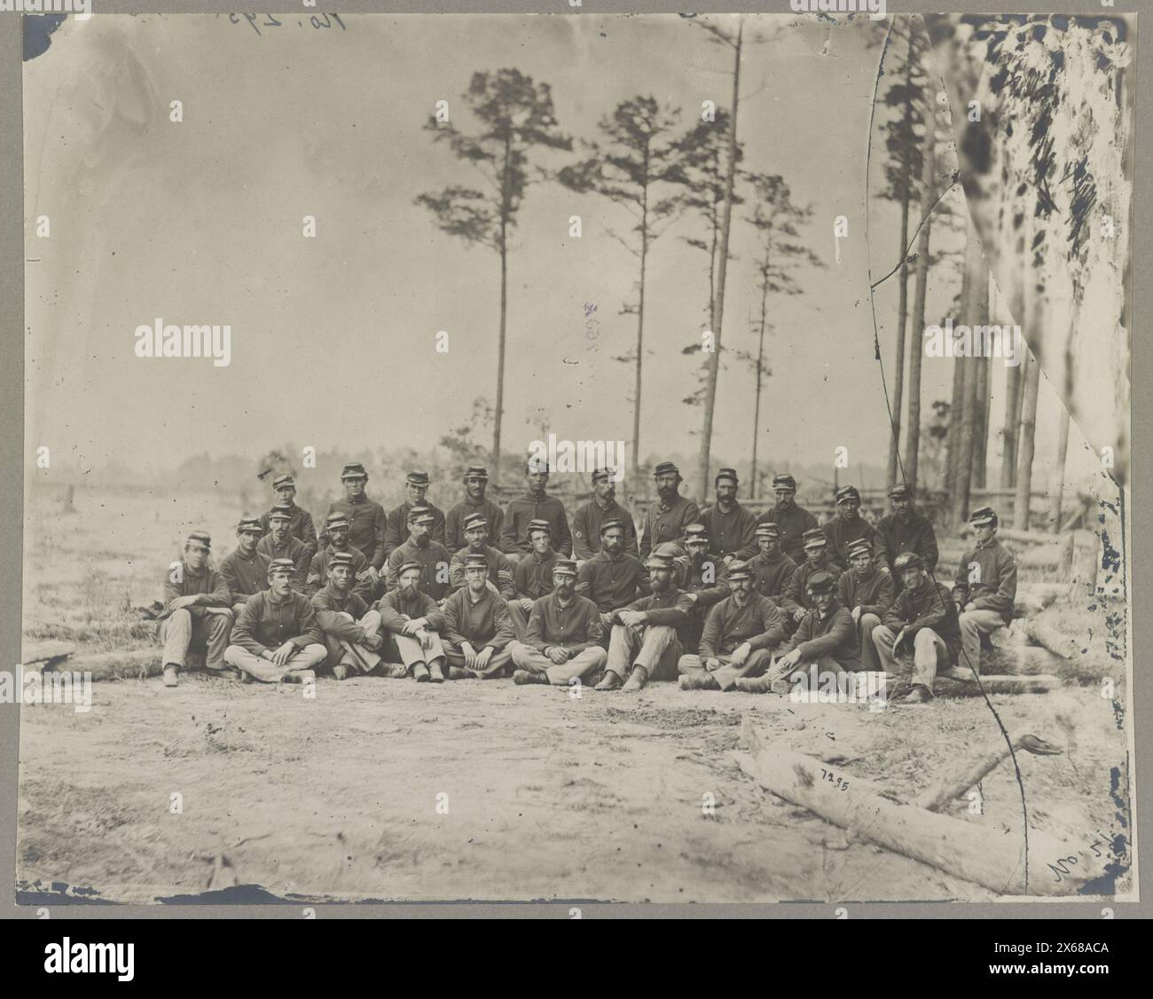 Co. C 1st Mass. Cavalry in front of Petersburg, Va., Aug., 1864, Civil ...