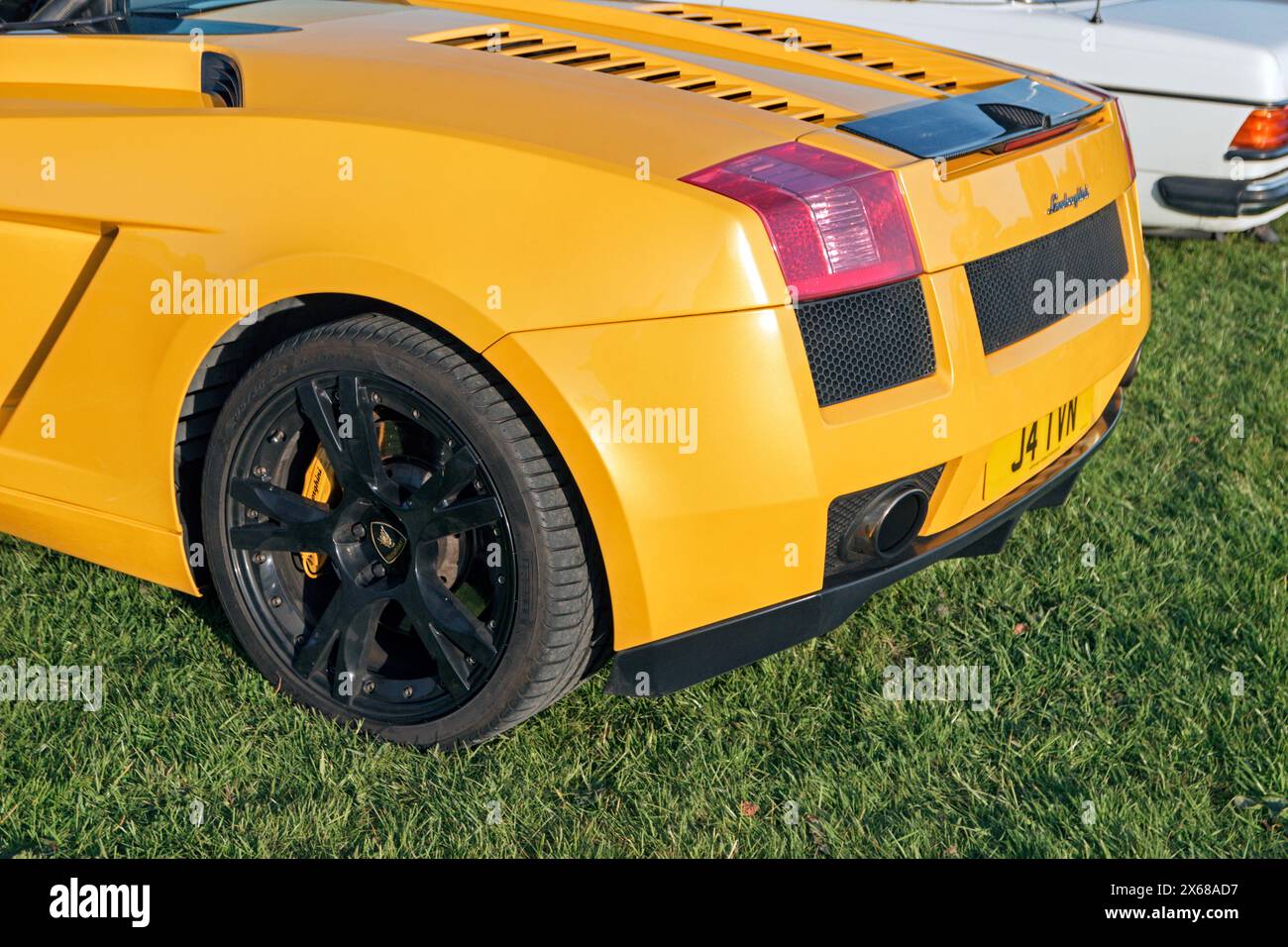 Lamborghini Gallardo Spyder rear view. Wheels Up North, Longridge Stock ...