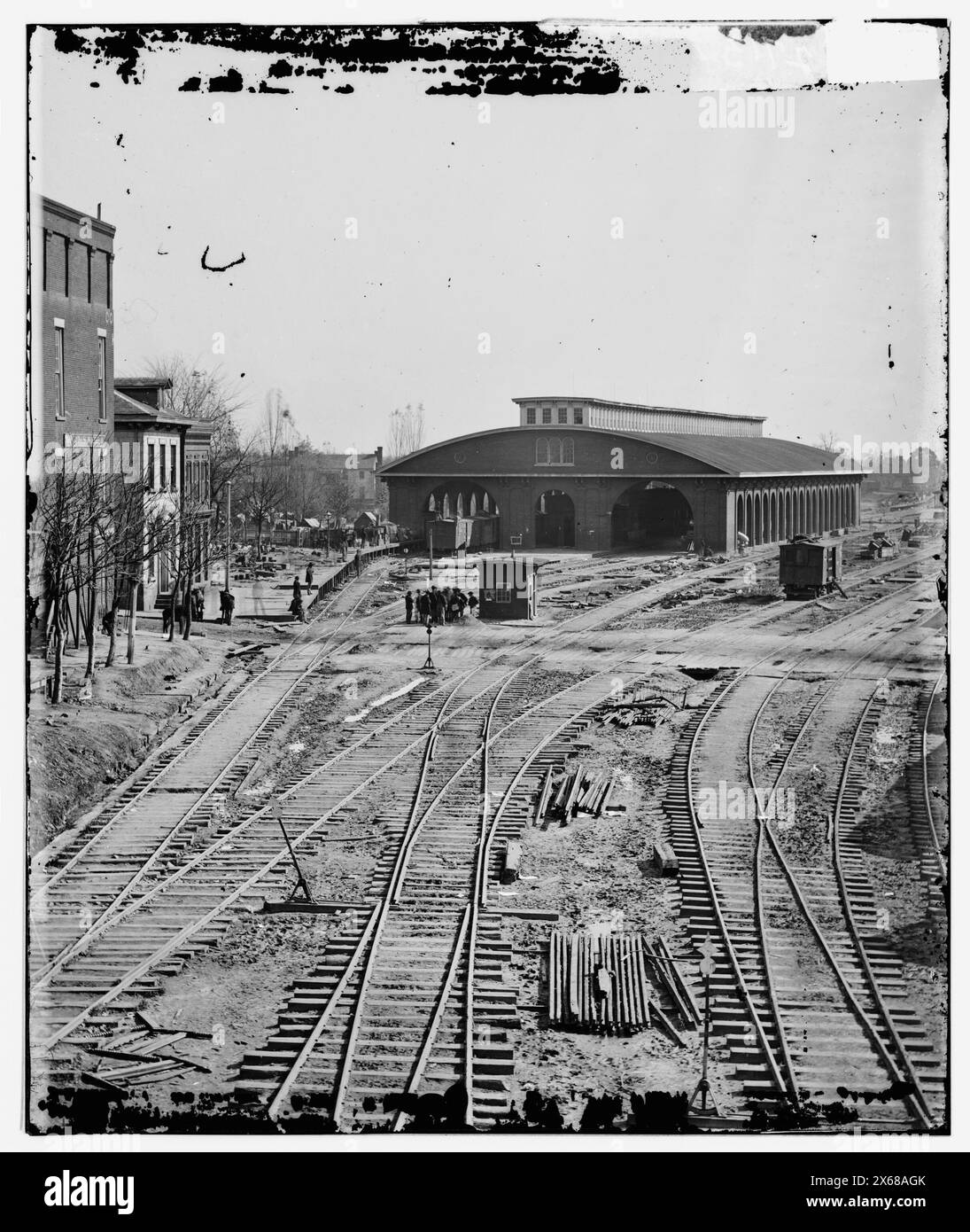 Atlanta, Georgia. Railroad depot, Civil War Photographs 1861-1865 Stock Photo - Alamy