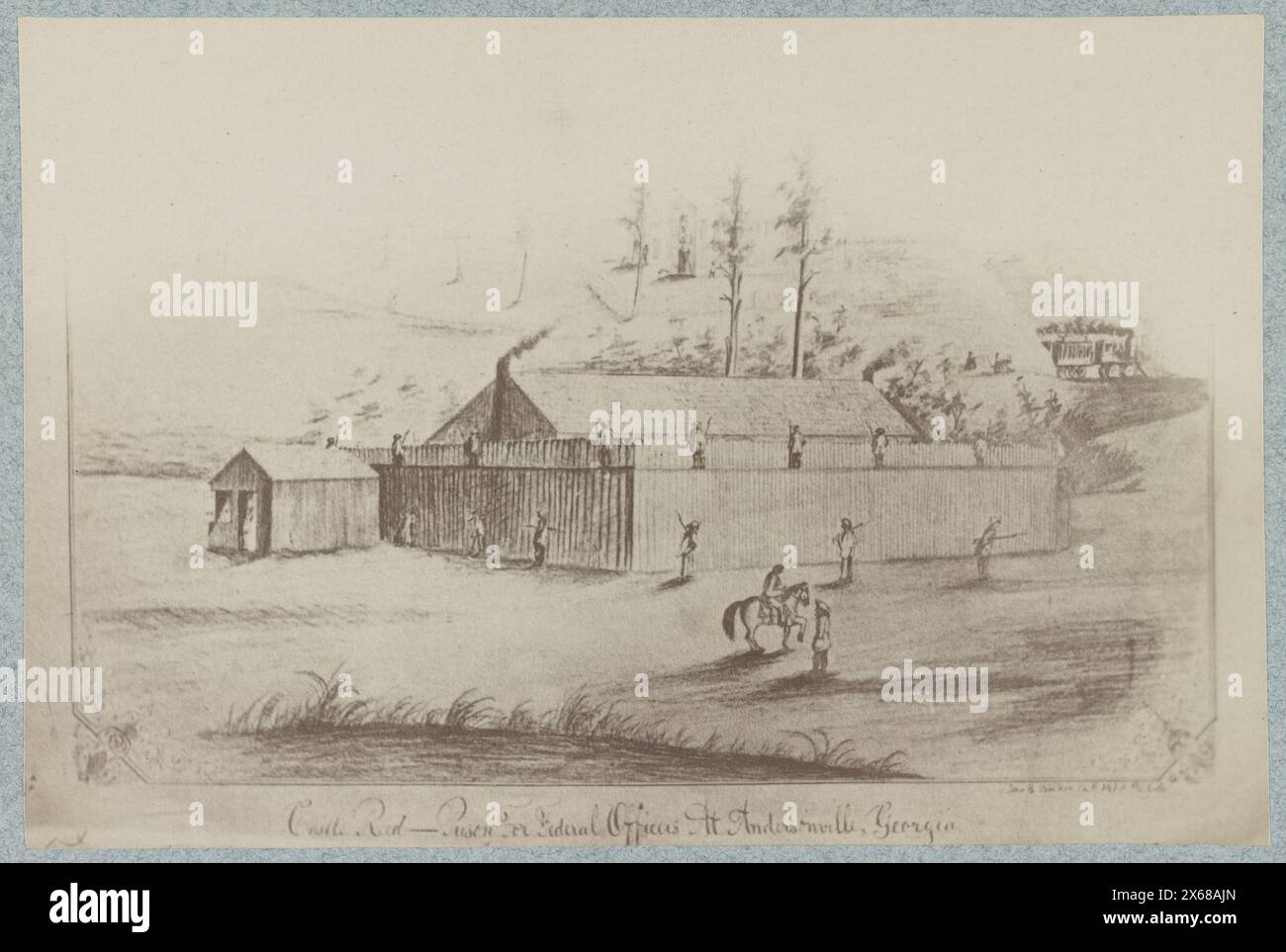 Castle Reed, prison for federal officers at Andersonville, Georgia ...