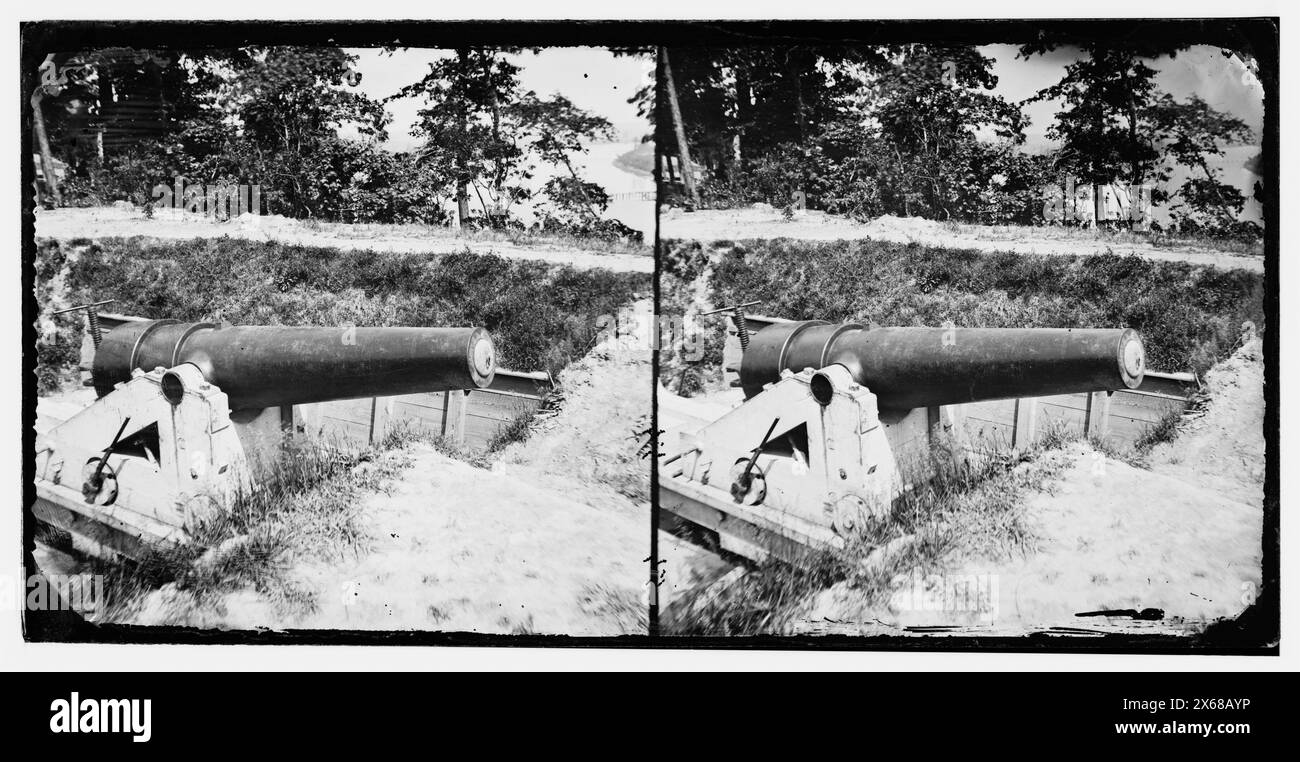 Dutch Gap Canal, James River, Virginia. Confederate battery on James ...