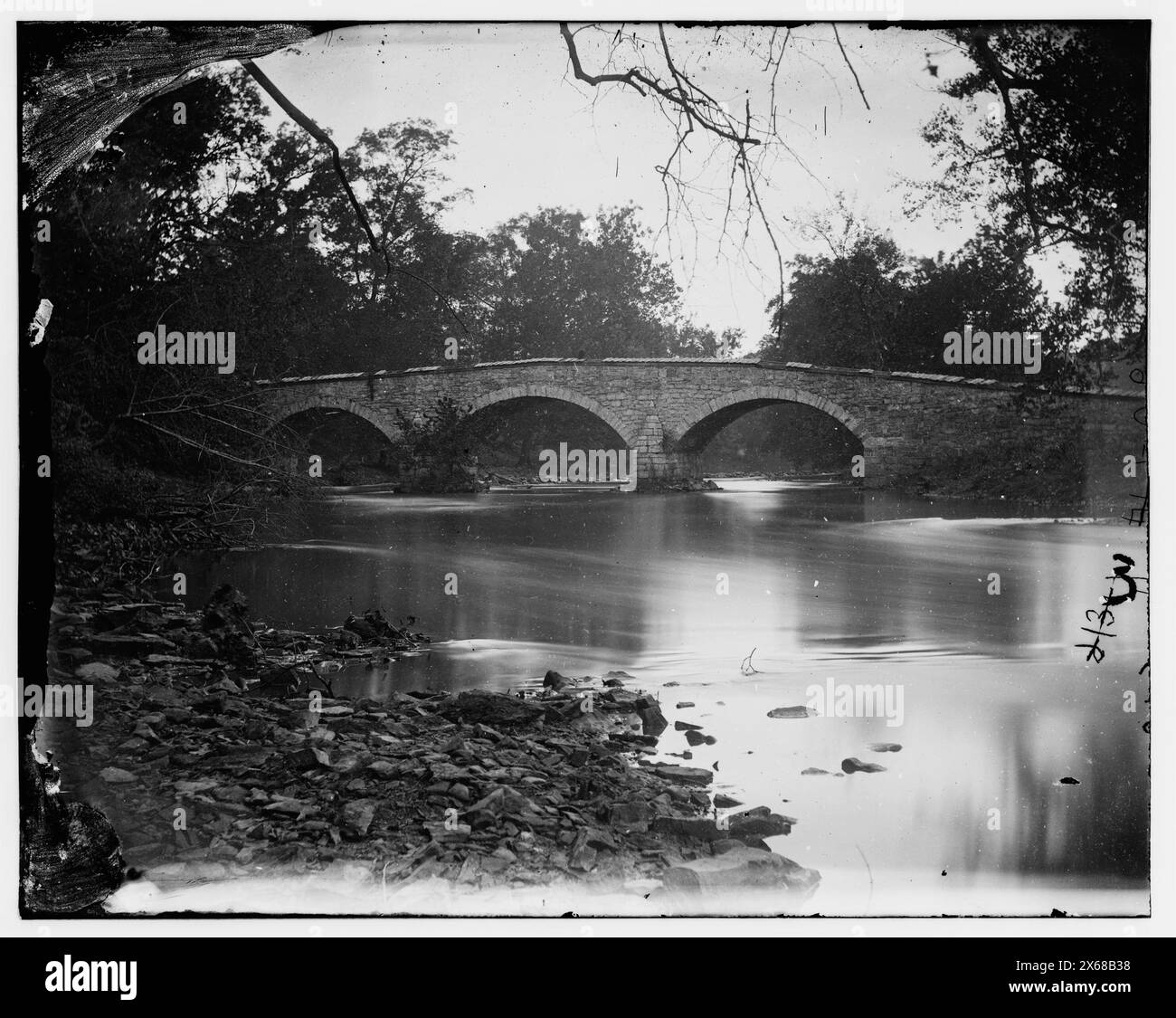 Antietam, Maryland. Burnside bridge across the Antietam. Southwest view ...