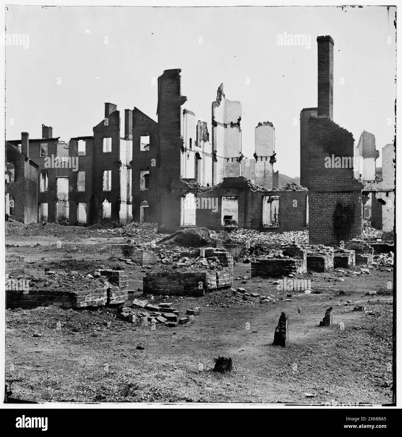 Richmond, Virginia. Ruined buildings in the burnt district, Civil War ...