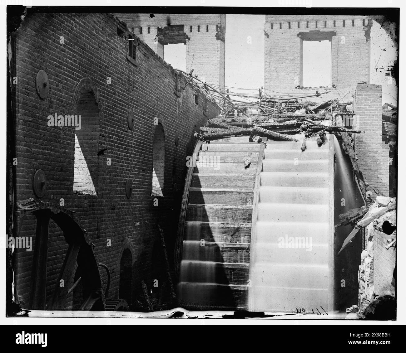 Richmond, Virginia. Ruins of Gallego Mills. Interior view, Civil War ...