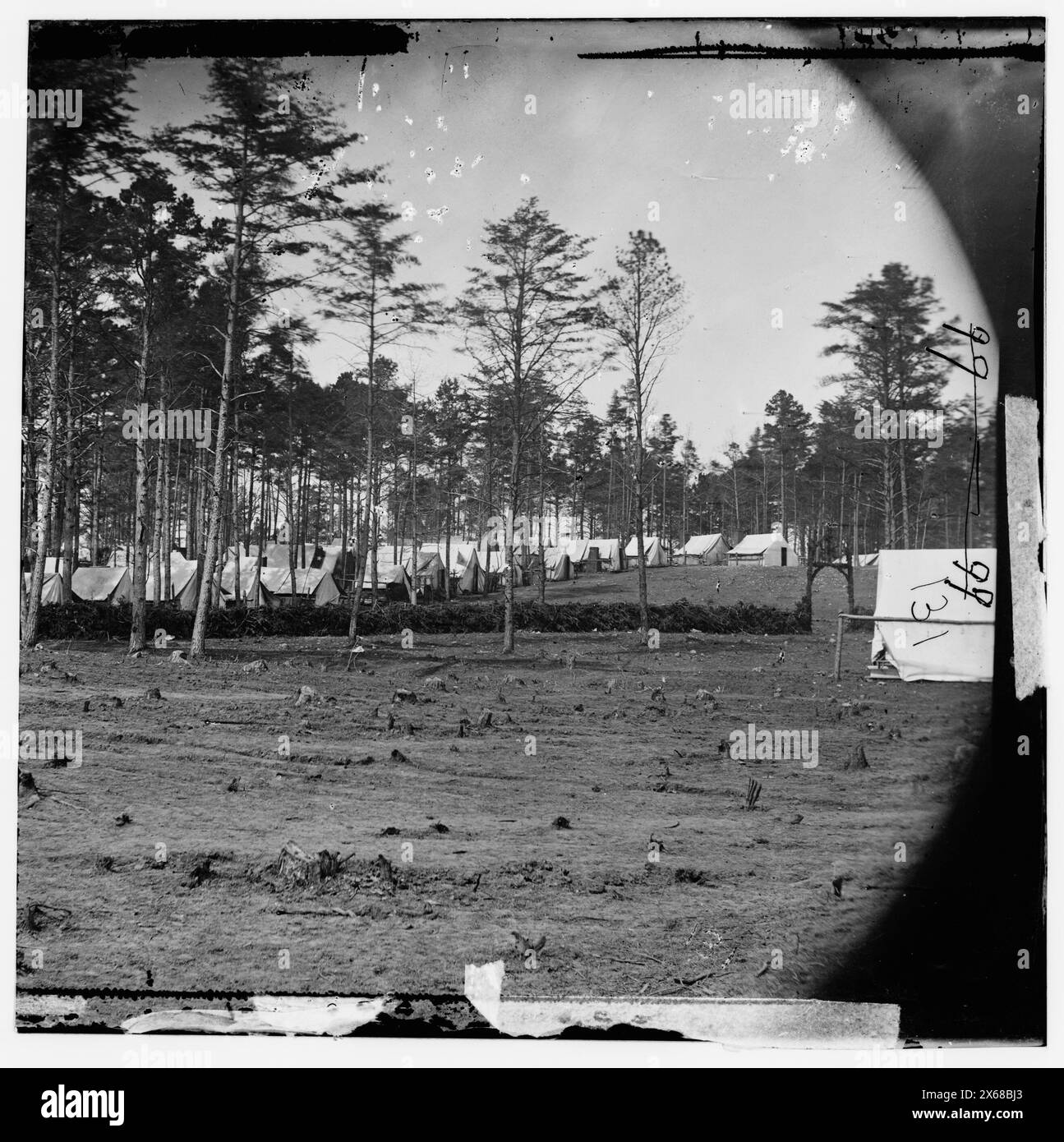 Brandy Station, Virginia. Army of the Potomac. Eastern half of the camp ...