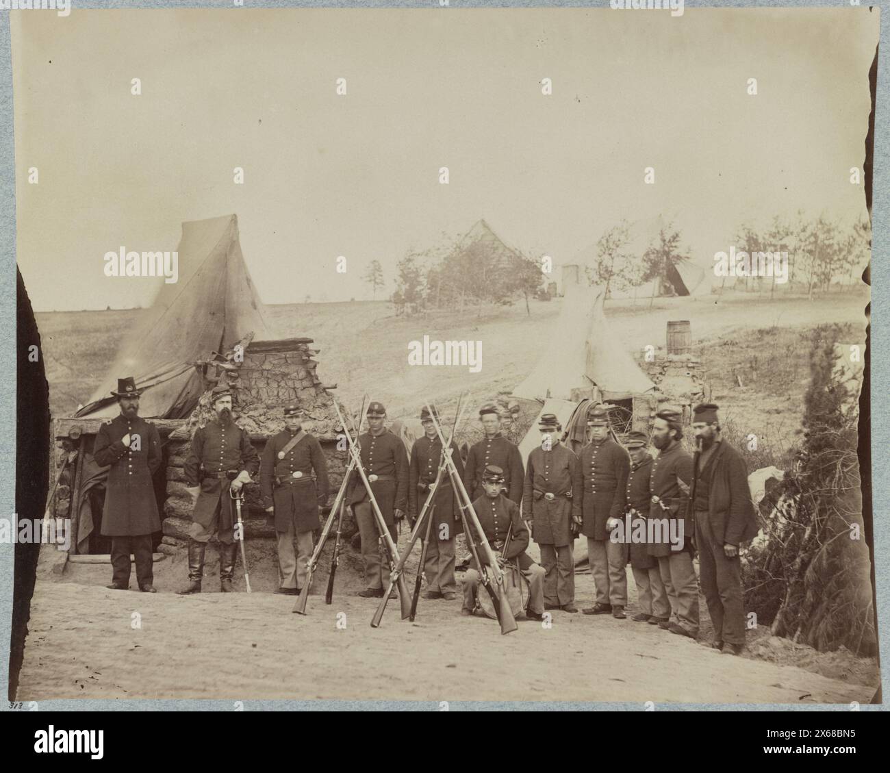 Company D, 61st New York Infantry, Falmouth, Va., April, 1863, Civil ...