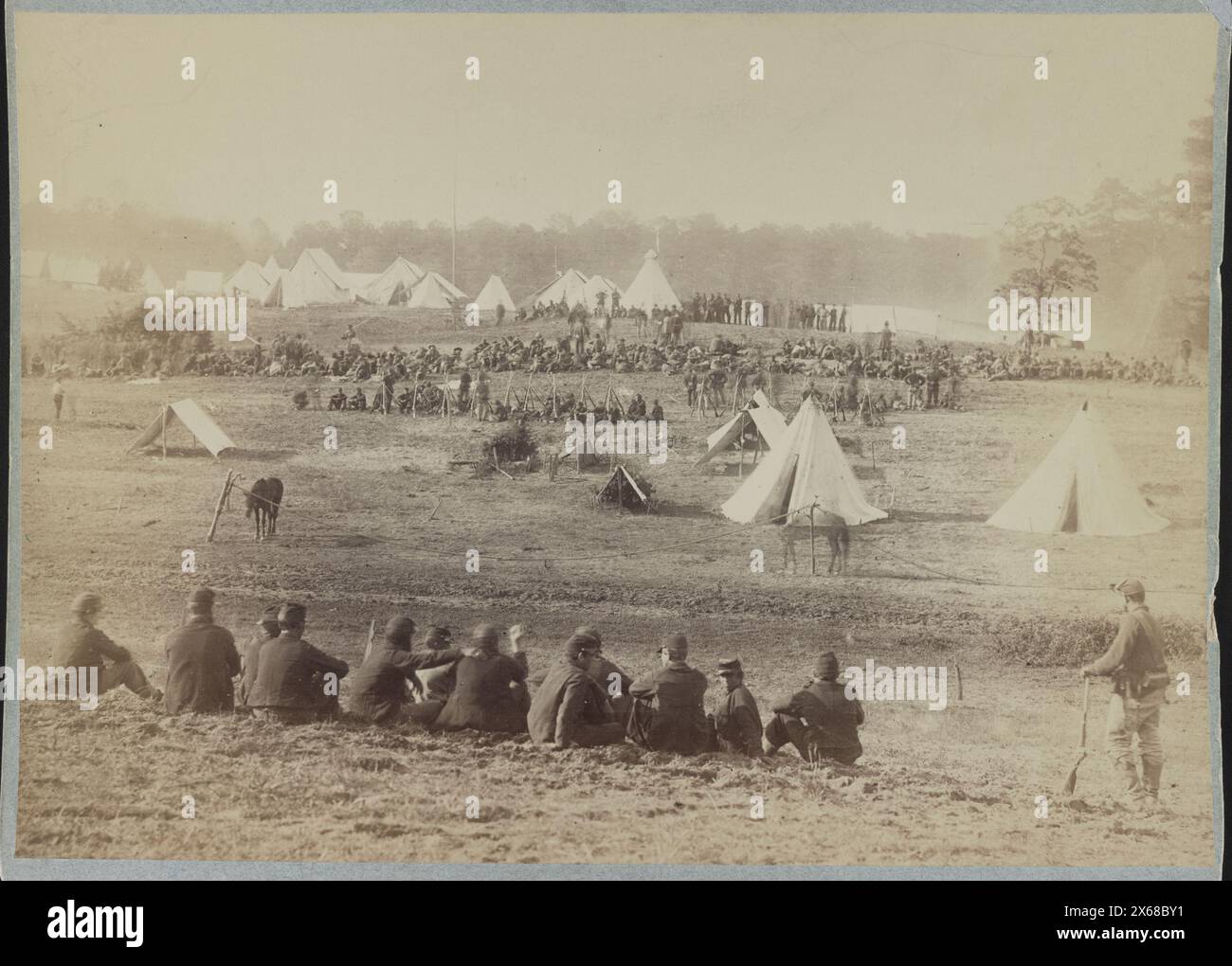Confederate prisoners captured in the Battle of Front Royal being ...