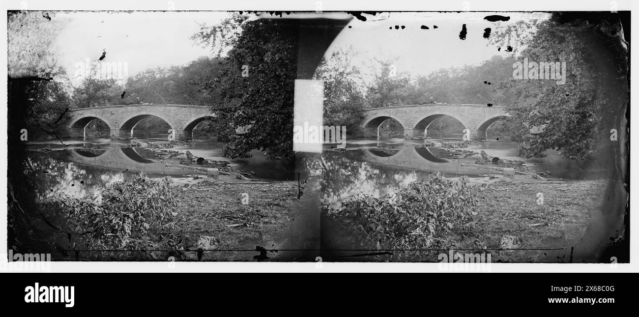 Antietam, Maryland. Burnside bridge across the Antietam. Northwest view ...